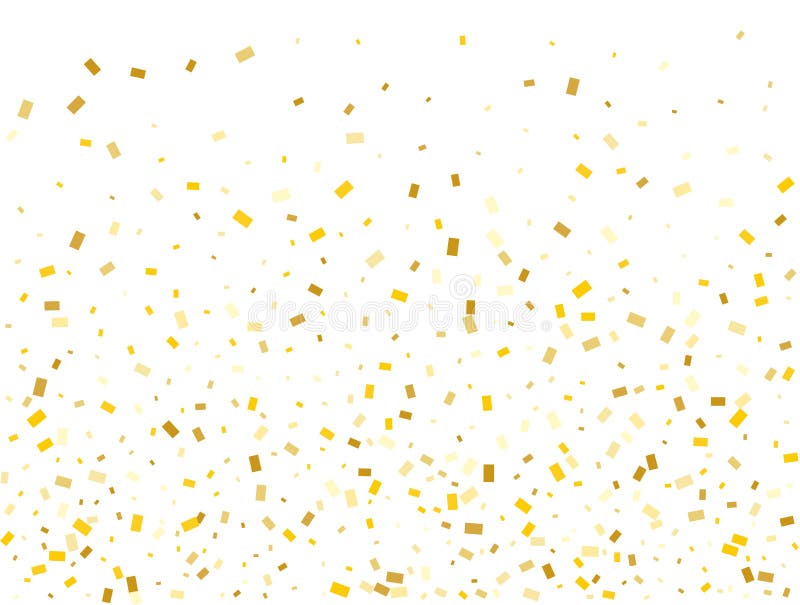 Christmas Golden Rectangles Confetti Background. Vector Illustration ...