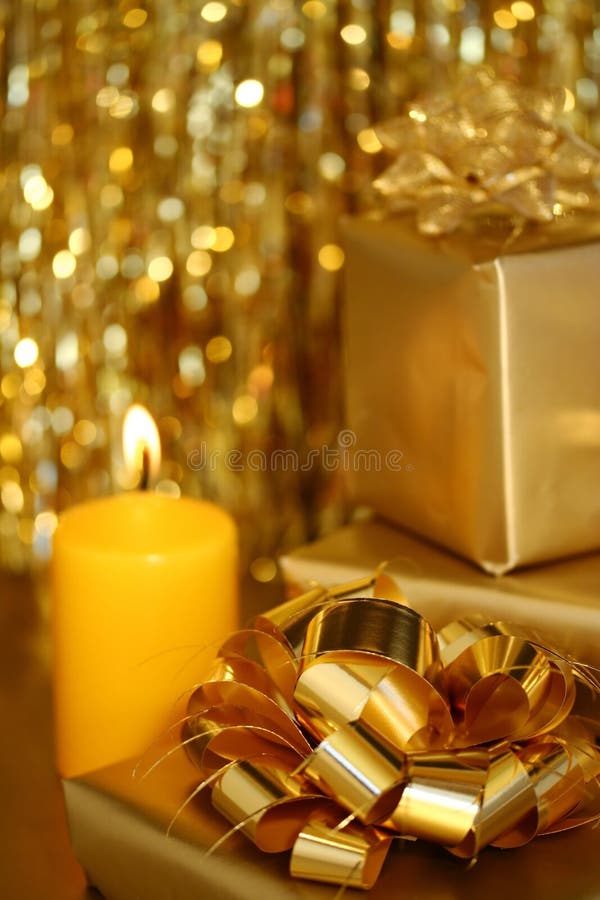 Christmas - Golden Theme - Free Photo from StockFreeImages