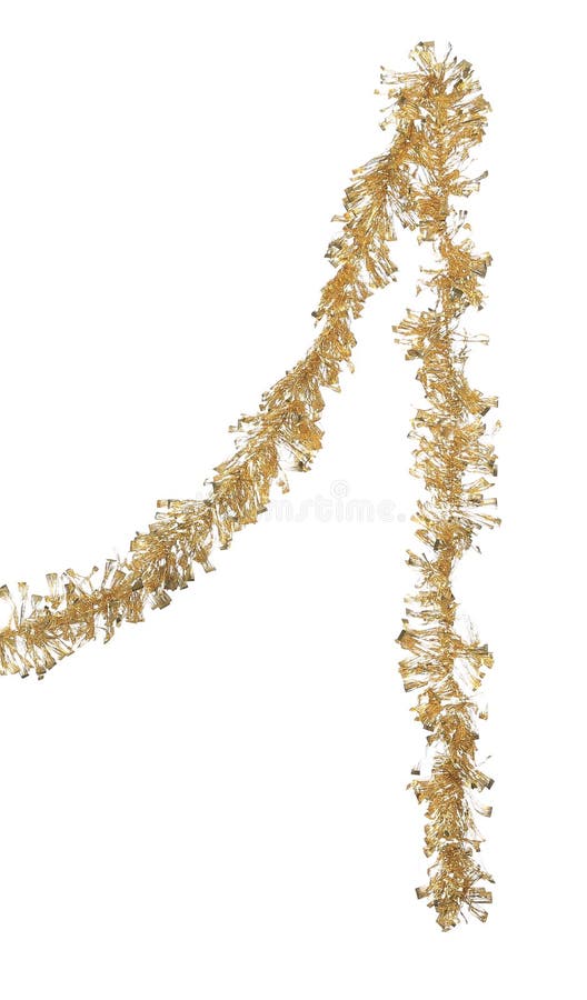 Christmas golden tinsel. stock image. Image of decorate - 37748775