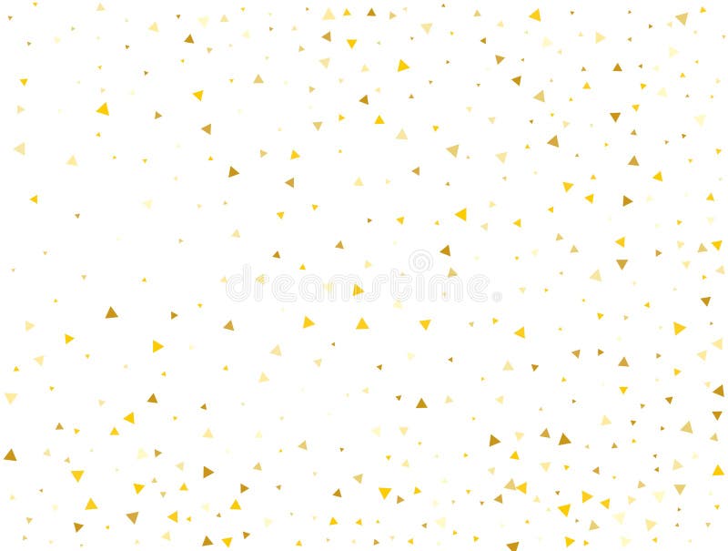Christmas Golden Triangular Confetti Background. Vector Illustration ...