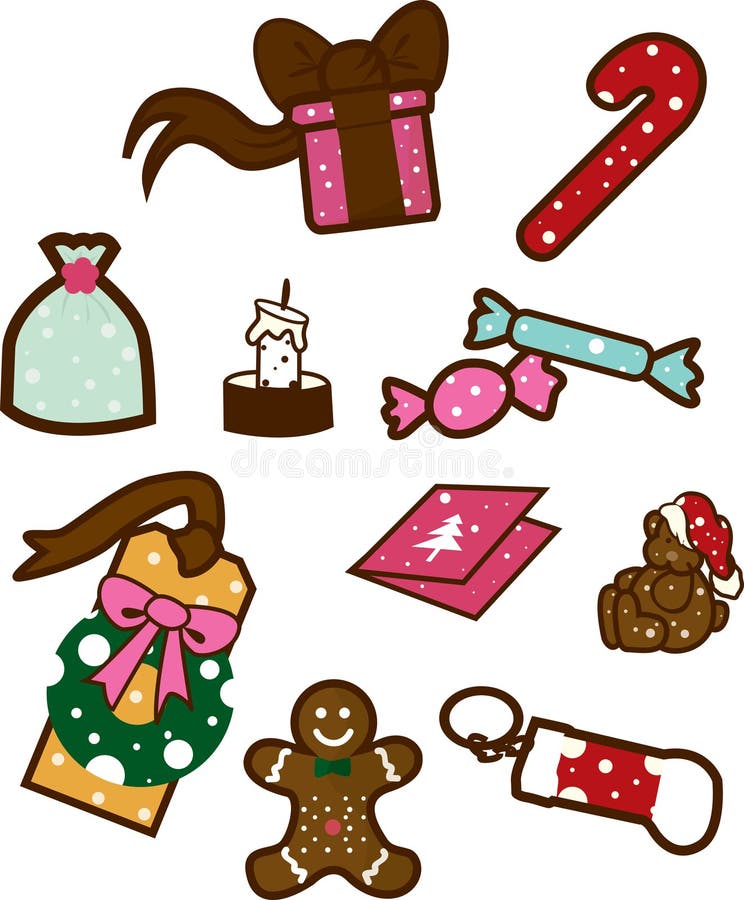 Christmas Goodies stock illustration. Illustration of hats - 17285339