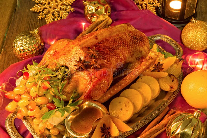 Christmas goose dinner stock image. Image of baked, cooking - 102993711