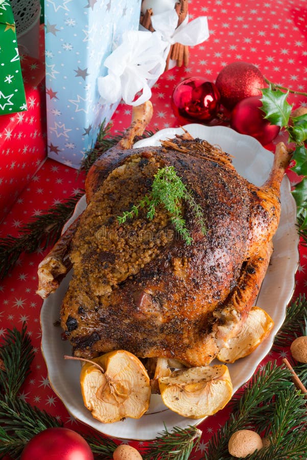Christmas goose stock photo. Image of festive, duck, baked - 35644316