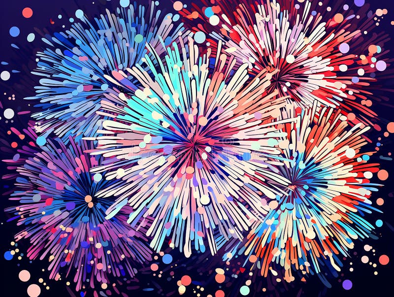 Christmas Graphic Fireworks As a Christmas Card Stock Illustration ...