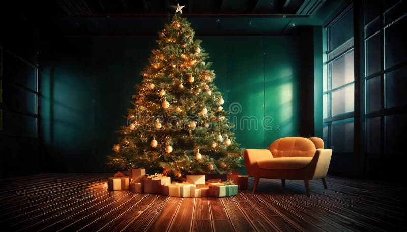 Christmas Graphics for Security Sector, Dark Green and Orange Layout ...