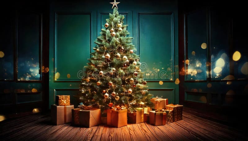 Christmas Graphics for Security Sector, Dark Green and Orange Layout ...