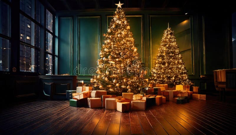 Christmas Graphics for Security Sector, Dark Green and Orange Layout ...