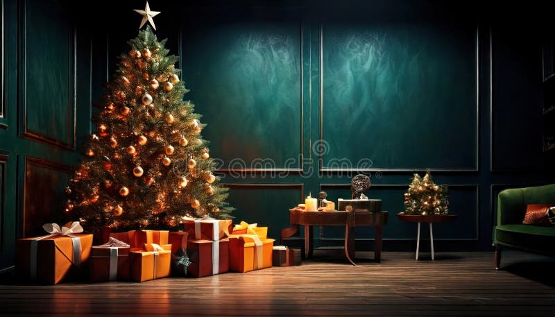 Christmas Graphics for Security Sector, Dark Green and Orange Layout ...