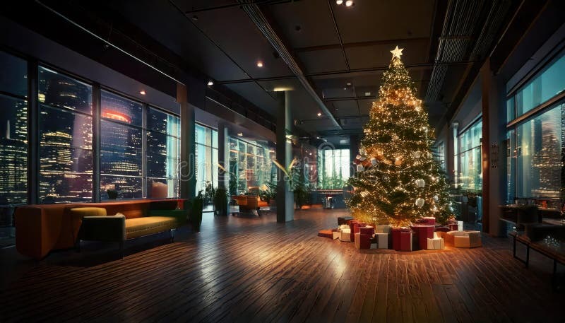 Christmas Graphics for Security Sector, Dark Green and Orange Layout ...