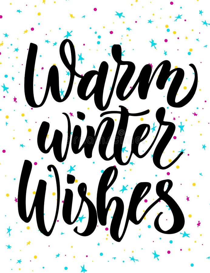 Christmas Greeting Card with Calligraphy. Handwriting Script Lettering ...