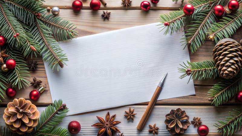 Christmas Greeting Card with Empty Space To Write a Message, AI ...