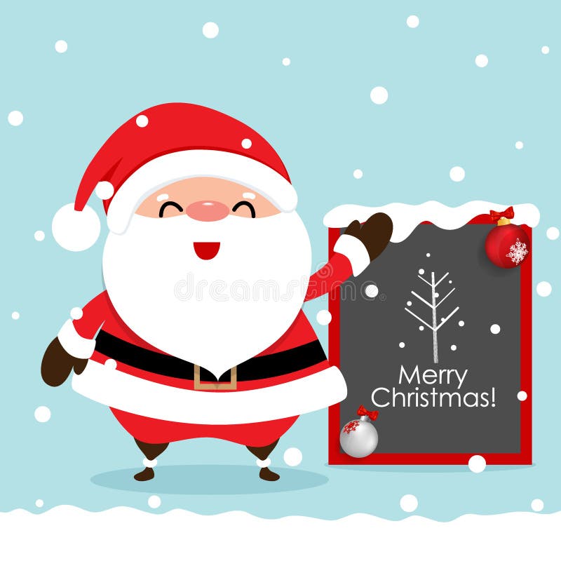 Christmas Greeting Card with Christmas Santa Claus. Vector Illustration ...