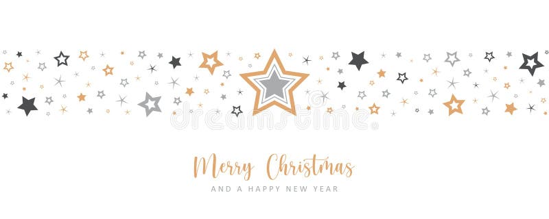 Christmas Greeting Card with Star Border Stock Vector - Illustration of ...