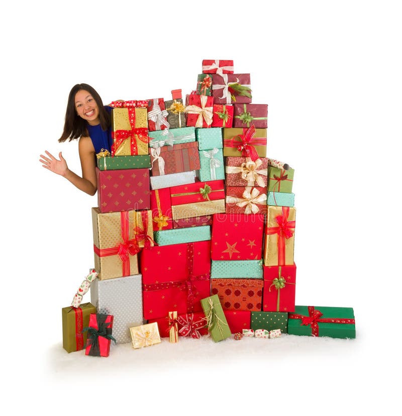 Stack of Christmas Presents Stock Image - Image of present, parcels ...