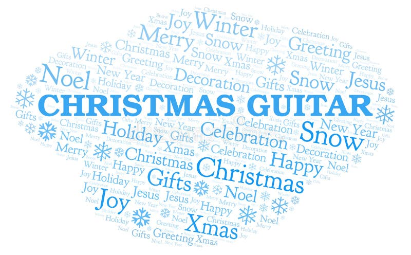 Christmas Guitar Illustration Stock Vector - Illustration of seasonal ...