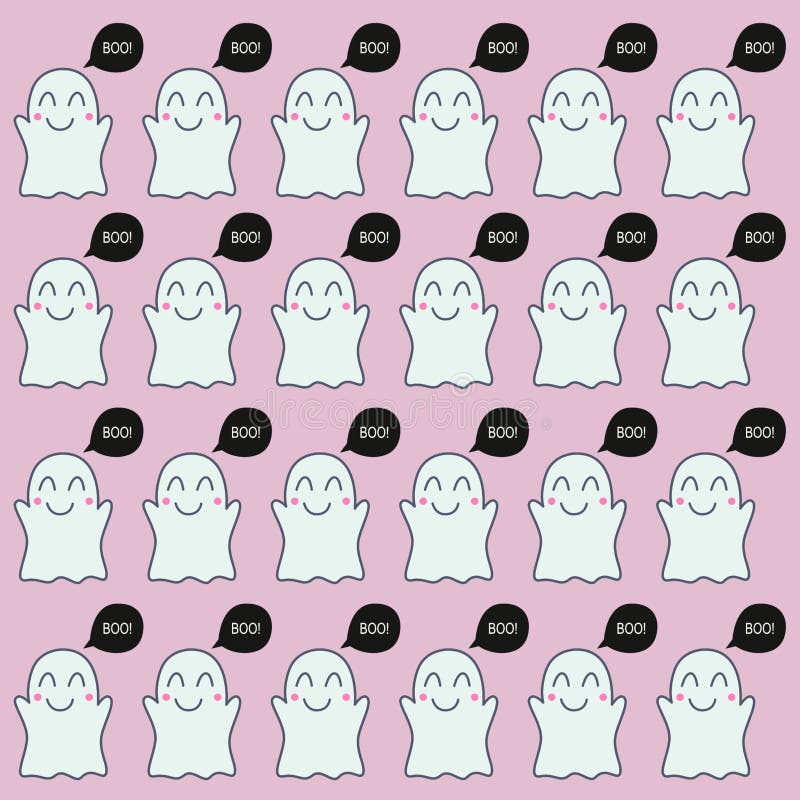Christmas Halloween Funny Ghosts on White Design Pattern Texture Stock ...