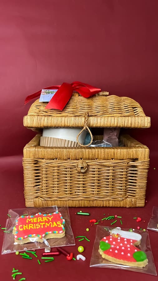 Christmas Hampers stock image. Image of cookies, hampers - 268528021