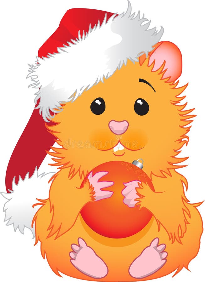 Christmas hamster stock vector. Illustration of ball - 22049740