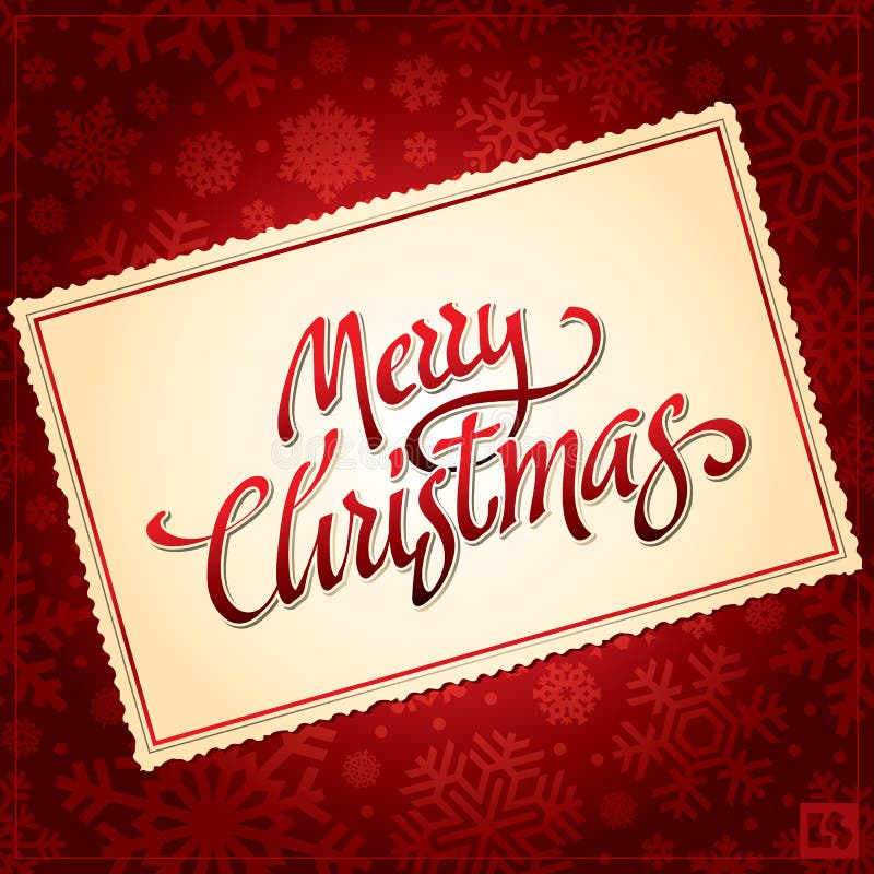 Christmas Hand Lettering (vector) Stock Vector - Illustration of font ...