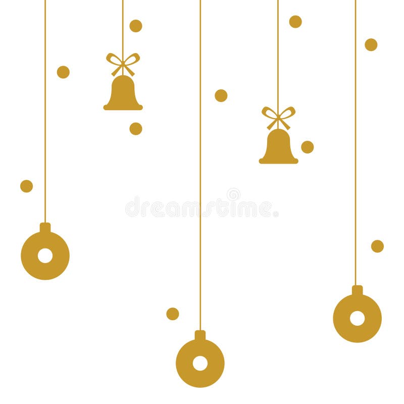 Christmas Hanging Border Party Decorations Stock Vector - Illustration ...