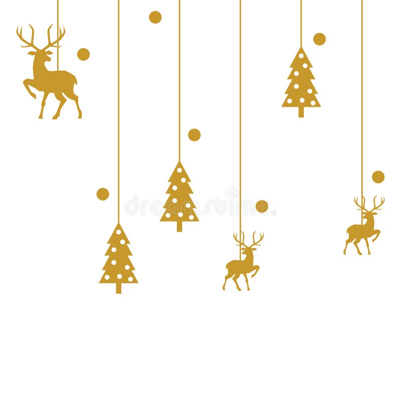 Christmas Hanging Border Party Decorations Stock Vector - Illustration ...
