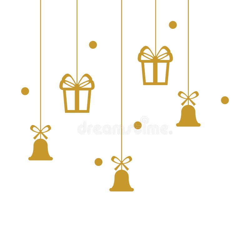 Christmas Hanging Border Party Decorations Stock Vector - Illustration ...