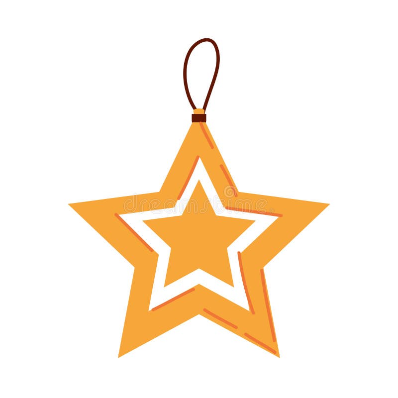 Christmas hanging star stock illustration. Illustration of isolation ...