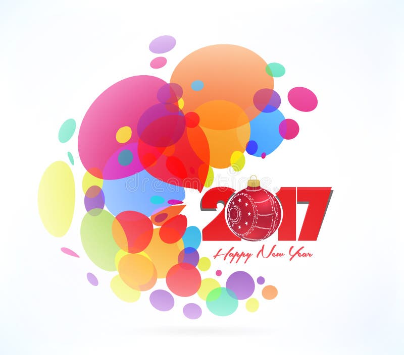 Christmas and Happy New Year 2017. Colorful Abstract Background Stock ...