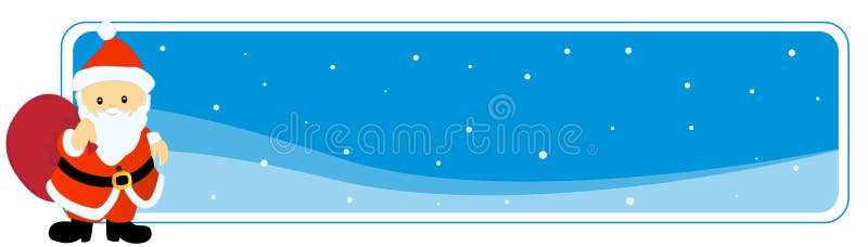 Christmas Header / Banner Santa Stock Vector - Illustration of falling ...