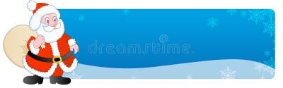 Christmas Header / Banner Santa Stock Illustration - Illustration of ...