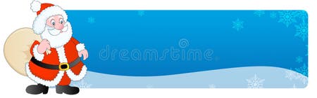 Christmas Header / Banner Santa Stock Illustration - Illustration of ...