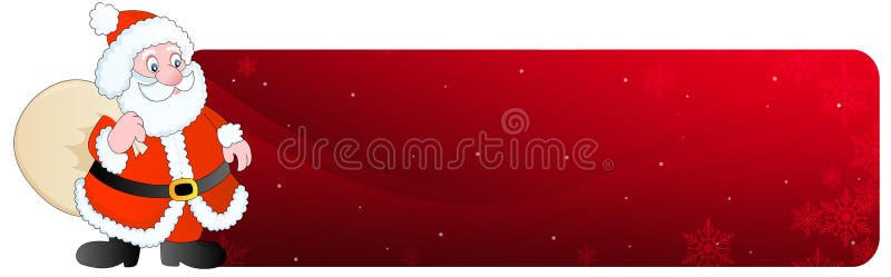 Christmas Header / Banner Santa Stock Illustration - Illustration of ...