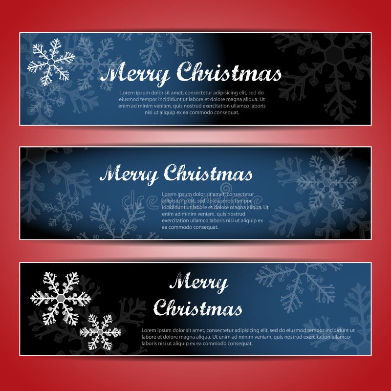 Christmas Header Set stock vector. Illustration of bright - 254138965