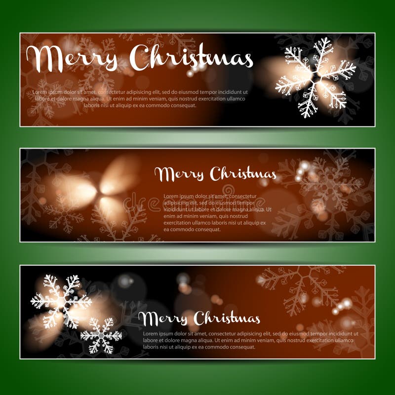 Christmas Header Set stock vector. Illustration of header - 254472655
