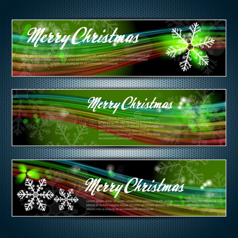 Christmas Header Set stock vector. Illustration of blur - 254472665