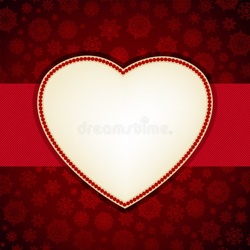 Christmas Heart Frame Card Template. EPS 8 Stock Vector - Illustration ...