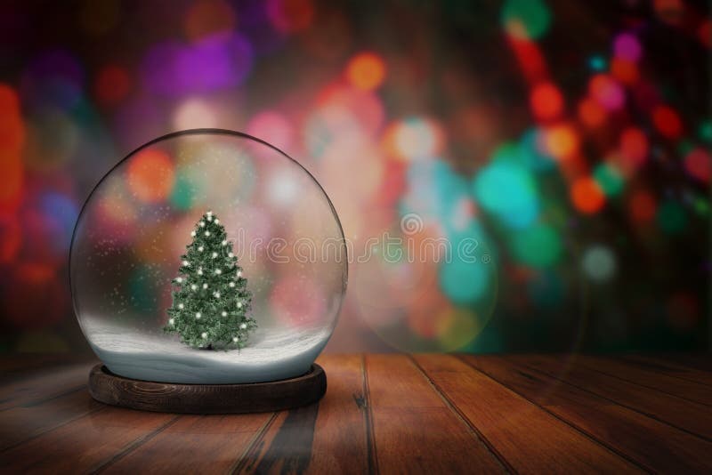 Christmas Holiday Background in a Snowball. Snowball with Christmas on ...