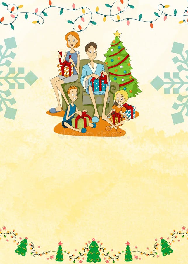 Christmas Holiday Gift Exchange Background Party Invitation Blank ...