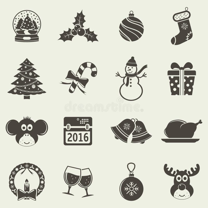 Christmas holiday icons stock vector. Illustration of globe - 63050263