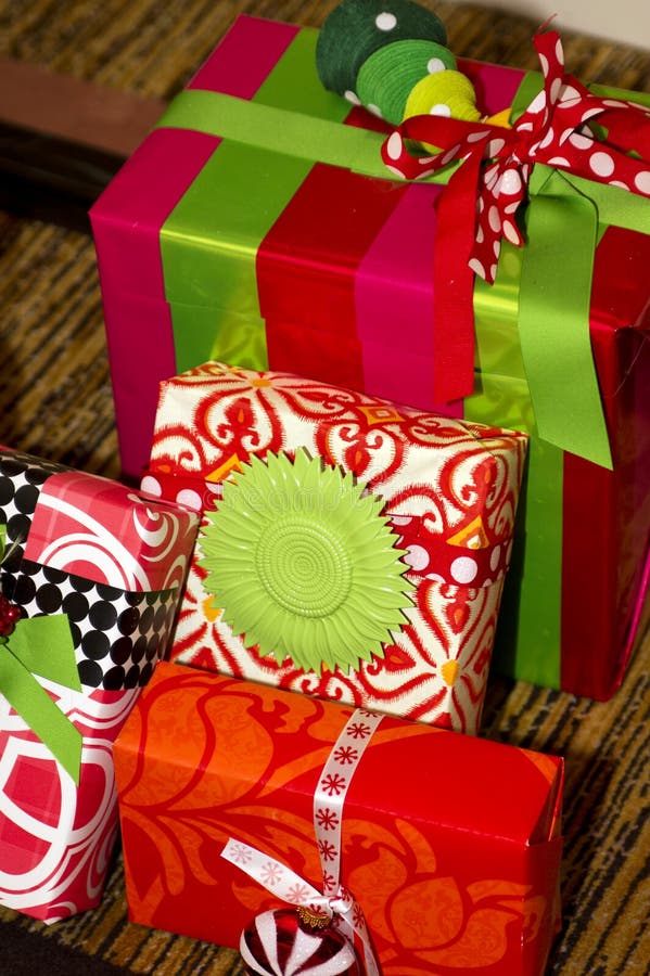Wrapping presents stock image. Image of marking, presents - 5974935