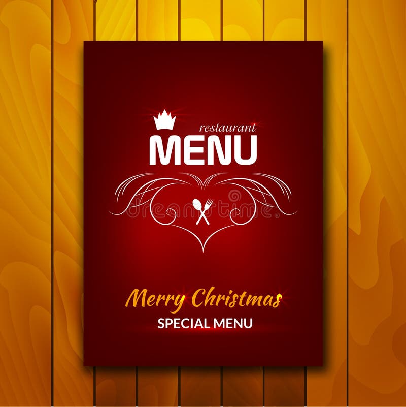 Christmas Holiday Restaurant Menu Stock Vector - Illustration of ...