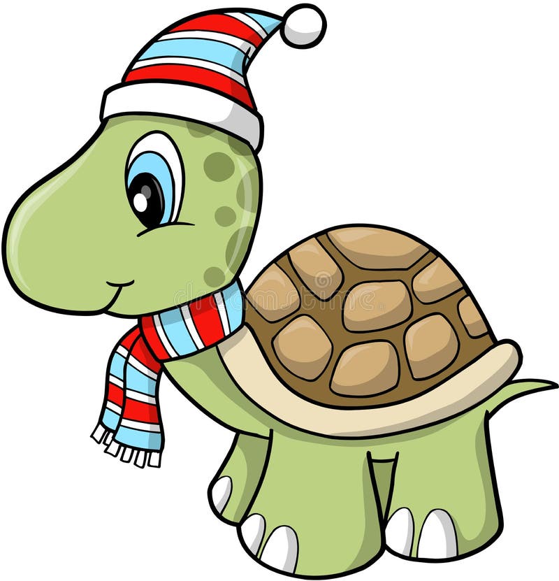 Christmas Holiday turtle stock vector. Illustration of safari - 11658443