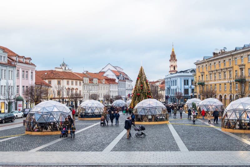 Christmas Holidays in Vilnius, Lithuania Editorial Stock Photo - Image ...