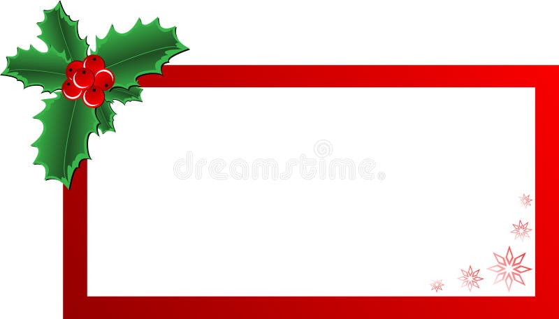 Christmas Holly banner stock vector. Illustration of green - 3801585