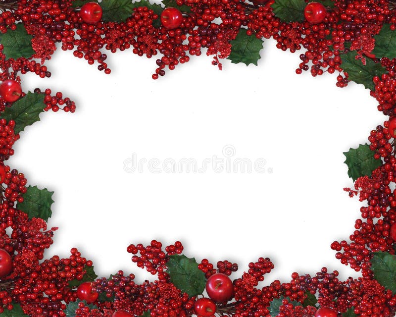 Christmas Holly Border Corner Design Stock Illustration - Illustration ...