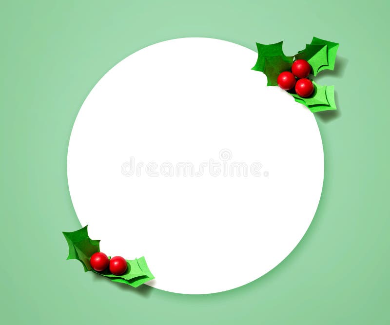 Christmas Holly Berries - Paper Craft Stock Photo - Image of december ...