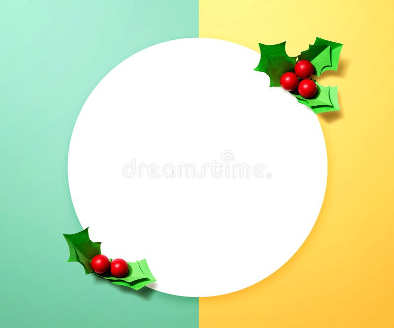 Christmas Holly Berries - Paper Craft Stock Image - Image of seasonal ...