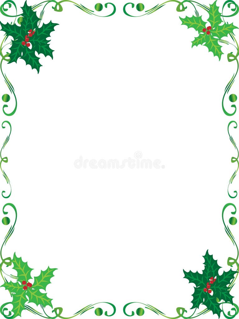 Christmas Holly Frame Stock Illustrations – 49,210 Christmas Holly ...