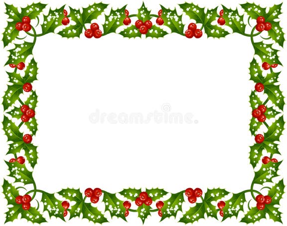 Christmas Holly frame stock vector. Illustration of holiday - 16642224