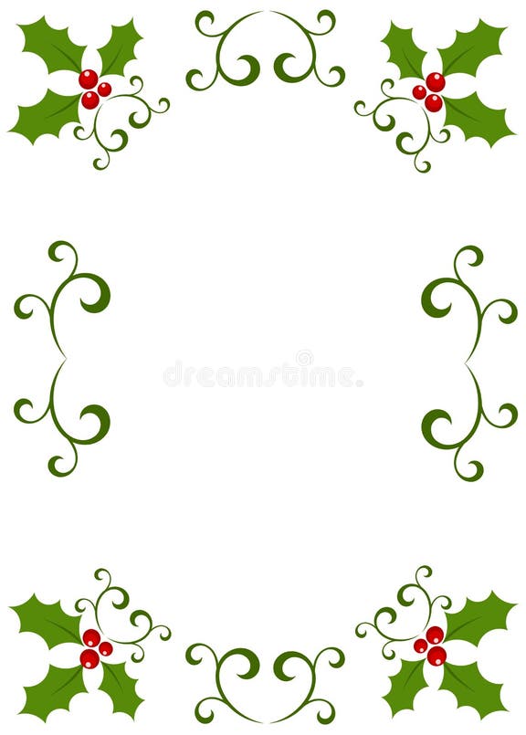 Christmas holly frame stock vector. Illustration of holly - 17530623